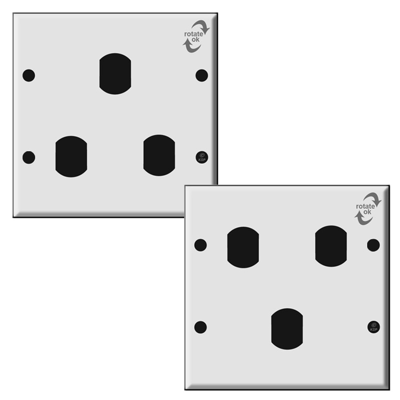 Combination One Hole Two Holes Despard Switch Plates