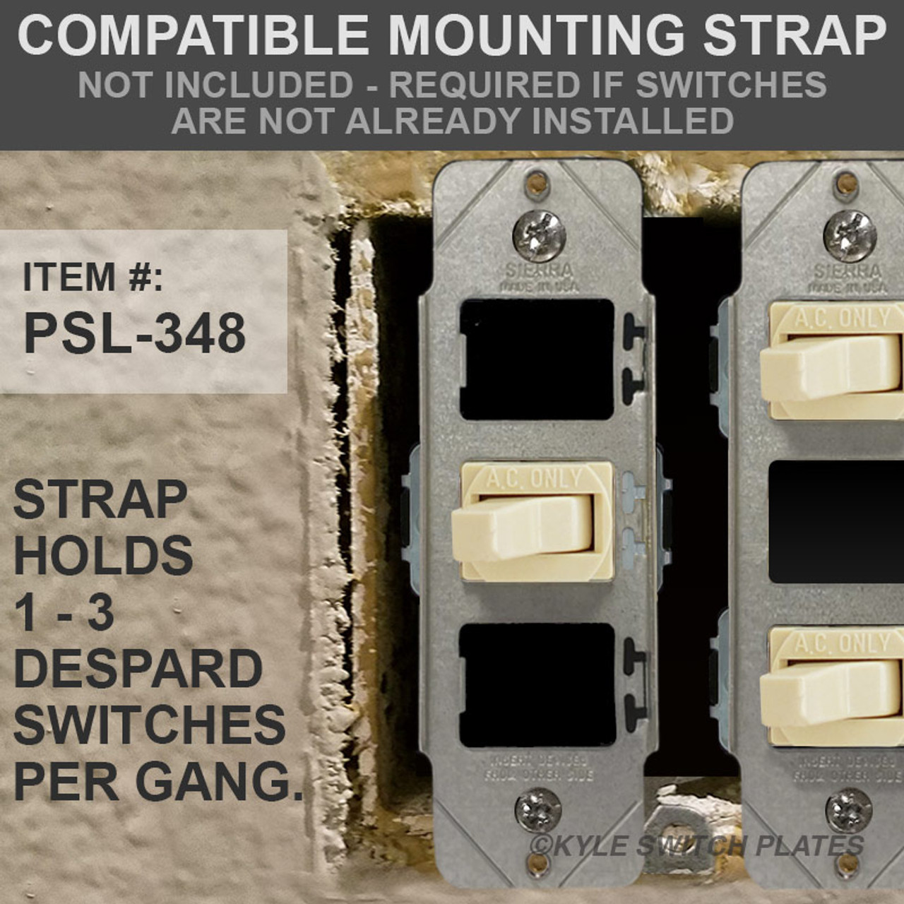 Combination One Hole Two Holes Despard Switch Plates