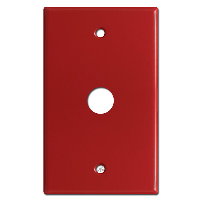 Phone Cable Wall Plate Cover with .625'' Opening - Red