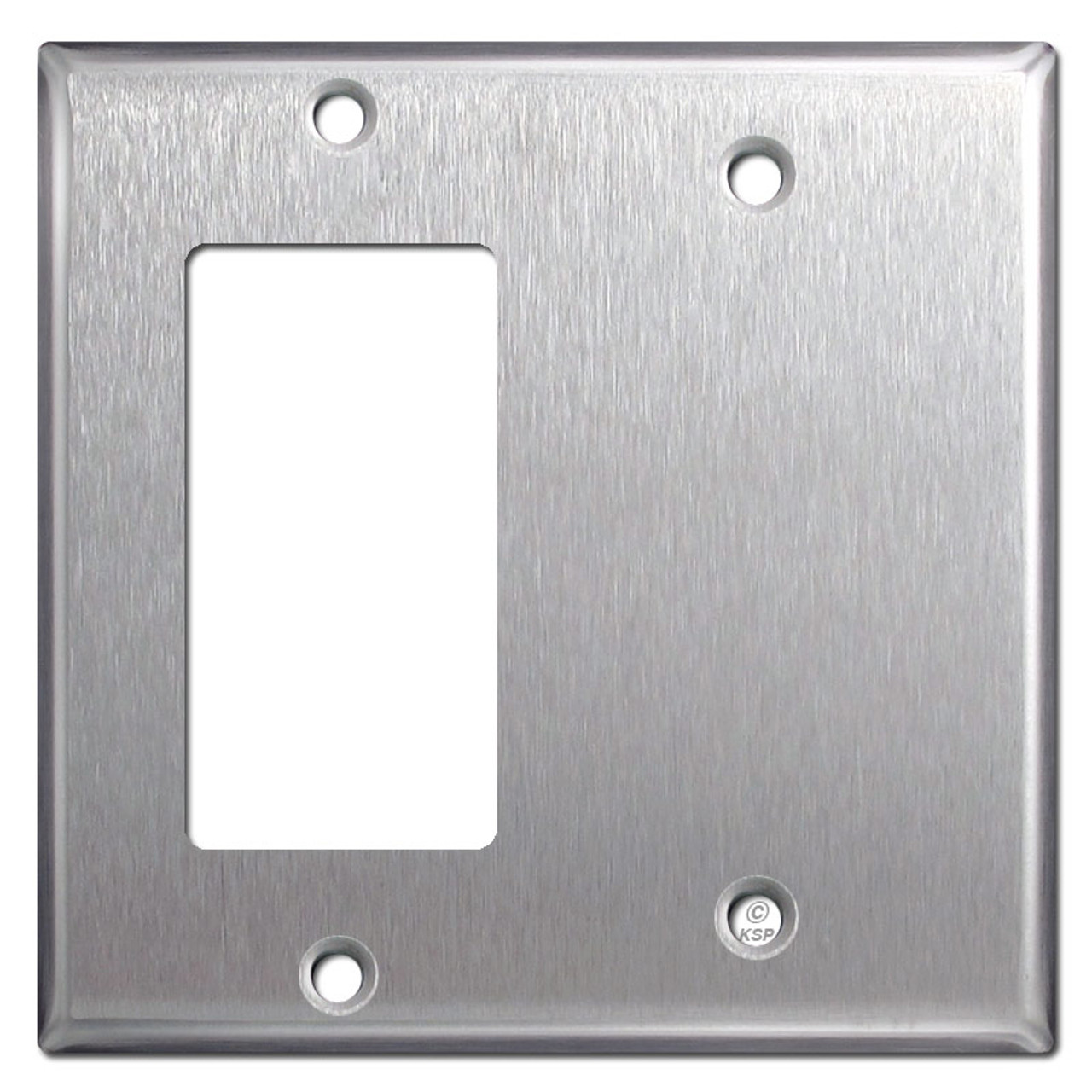 Decora Gfci And Blank Combo Switch Plates Satin Stainless Steel