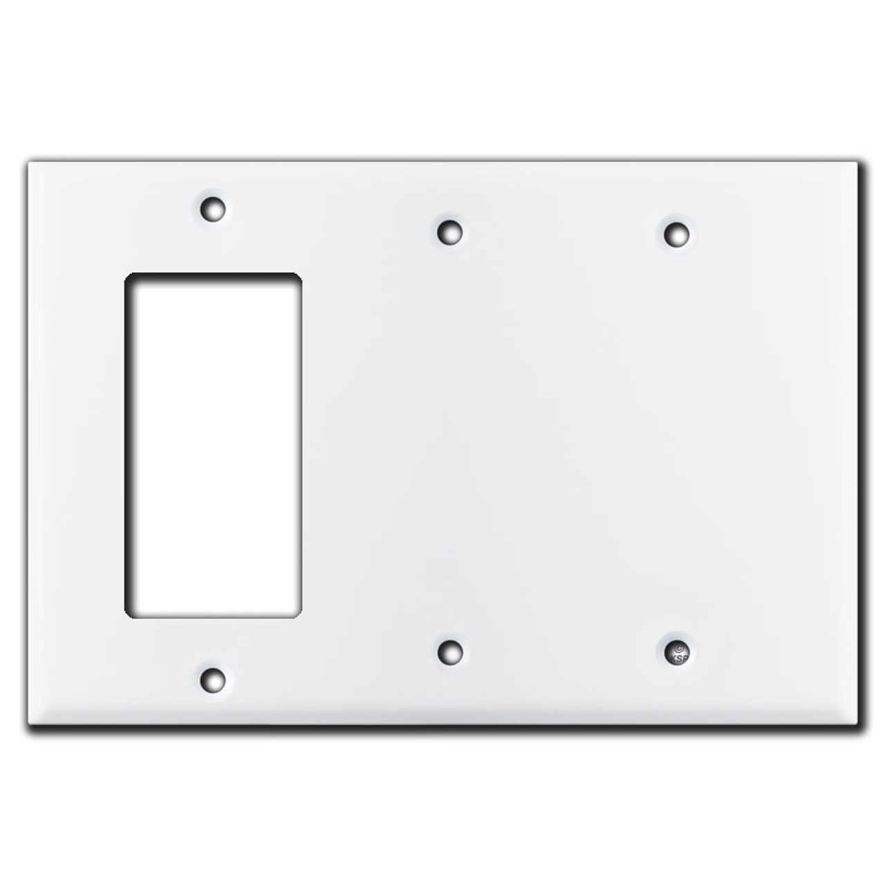 1 Gfci Decora Rocker And 2 Blank Combination Switch Covers White