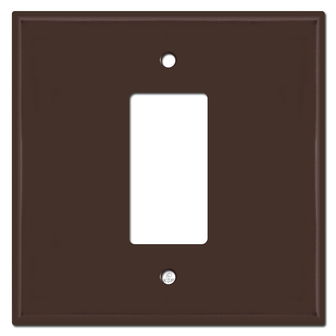 Oversized 2 Gang Centered 1 Decora Switch Cover Plates Brown