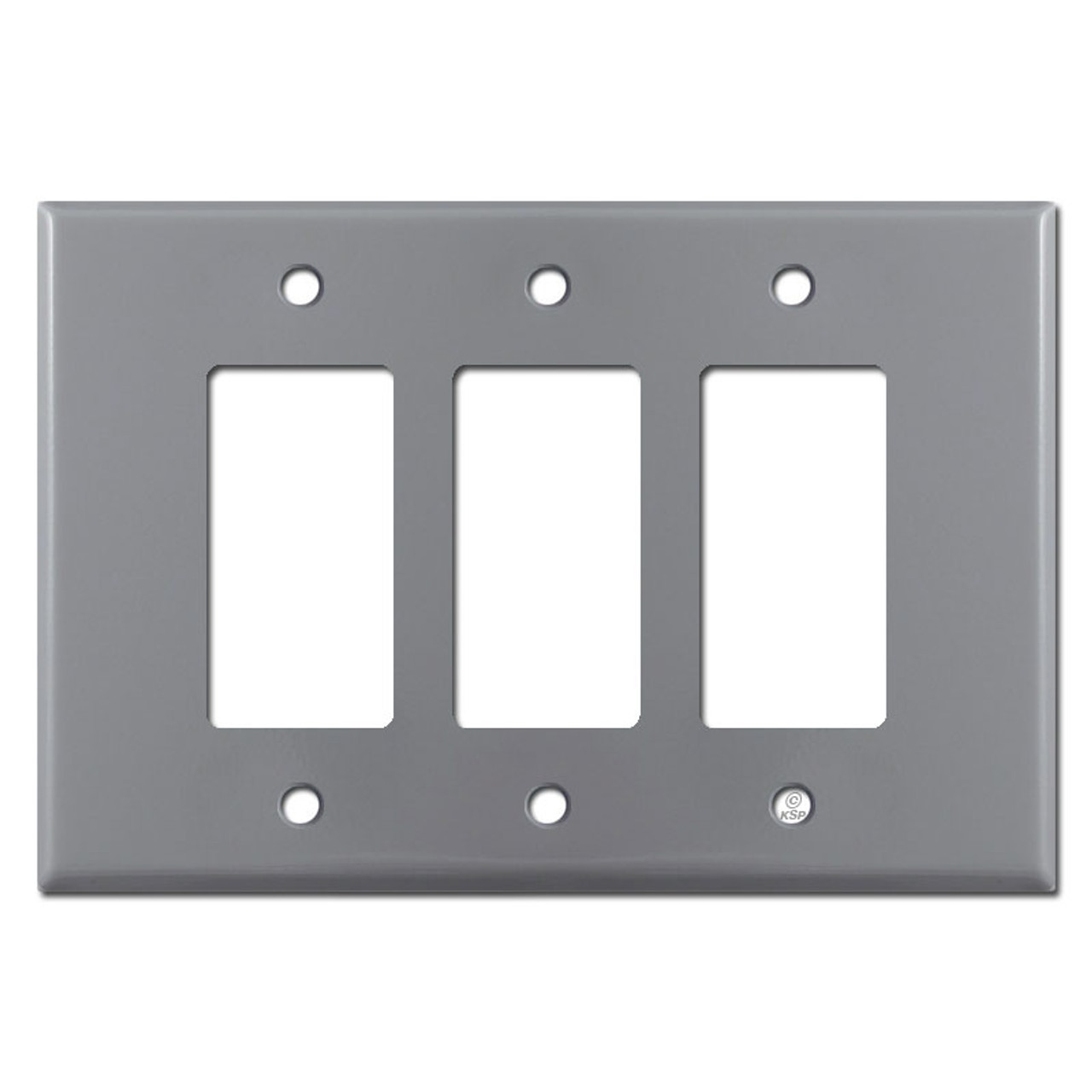 Oversized 3 Gang Triple Decora Rocker Gfci Switch Plates Gray