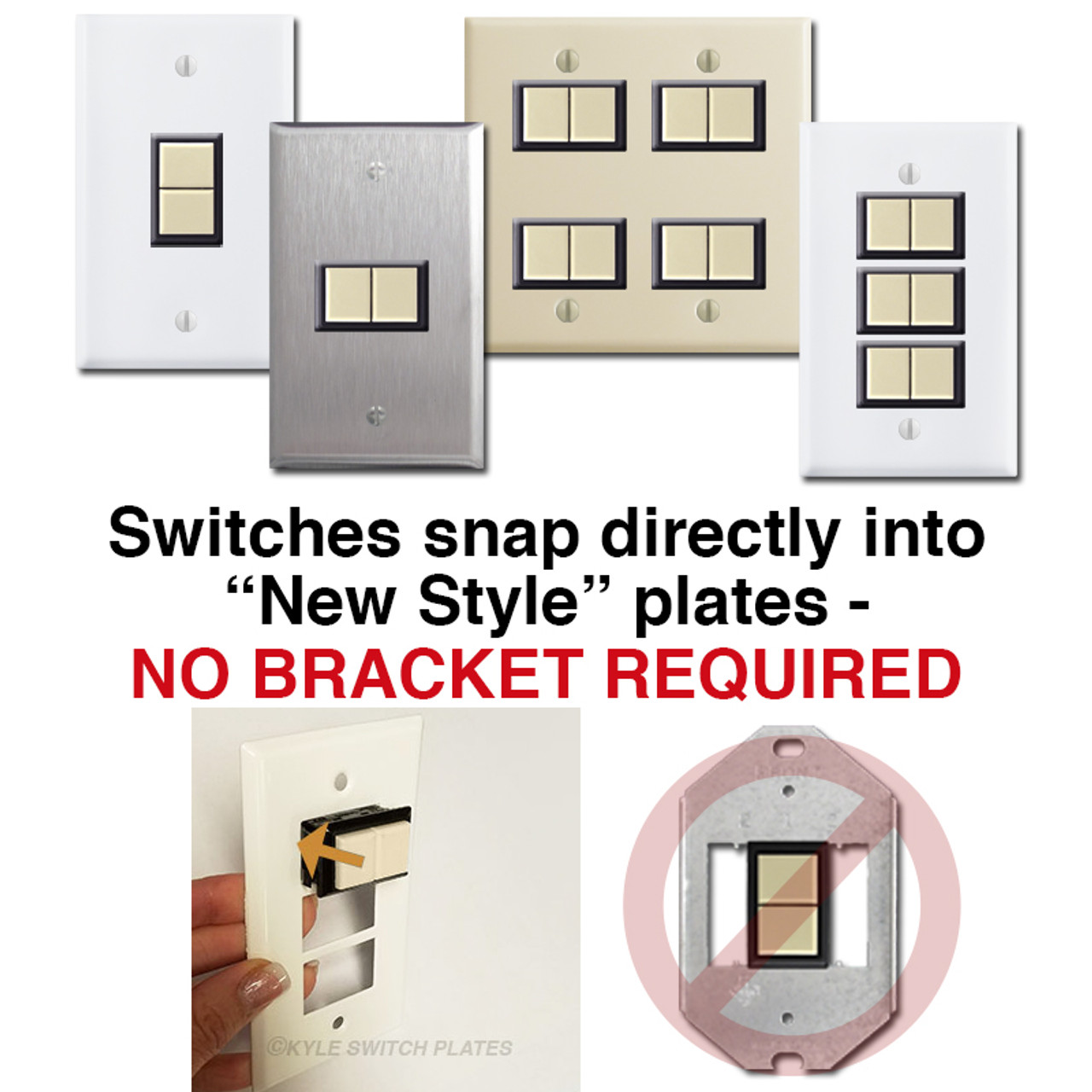 New Style Replacement 1 Ge Low Voltage Switch Plate Ivory