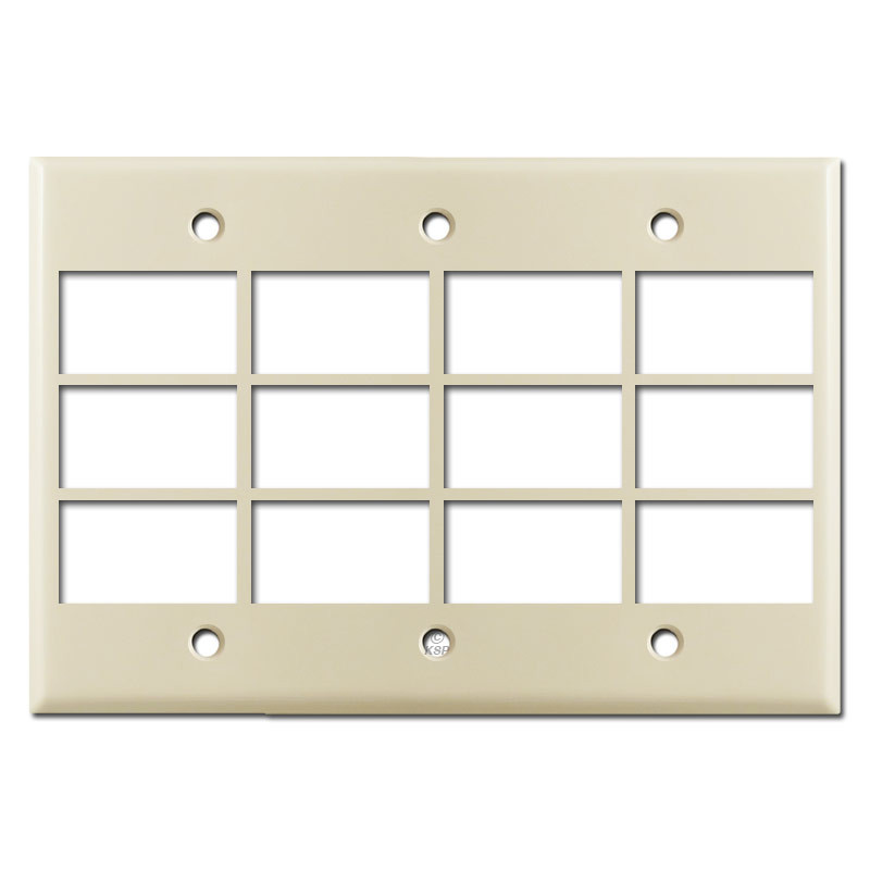 New Style Master Controller GE Low Voltage 12 Switch Plate - Ivory