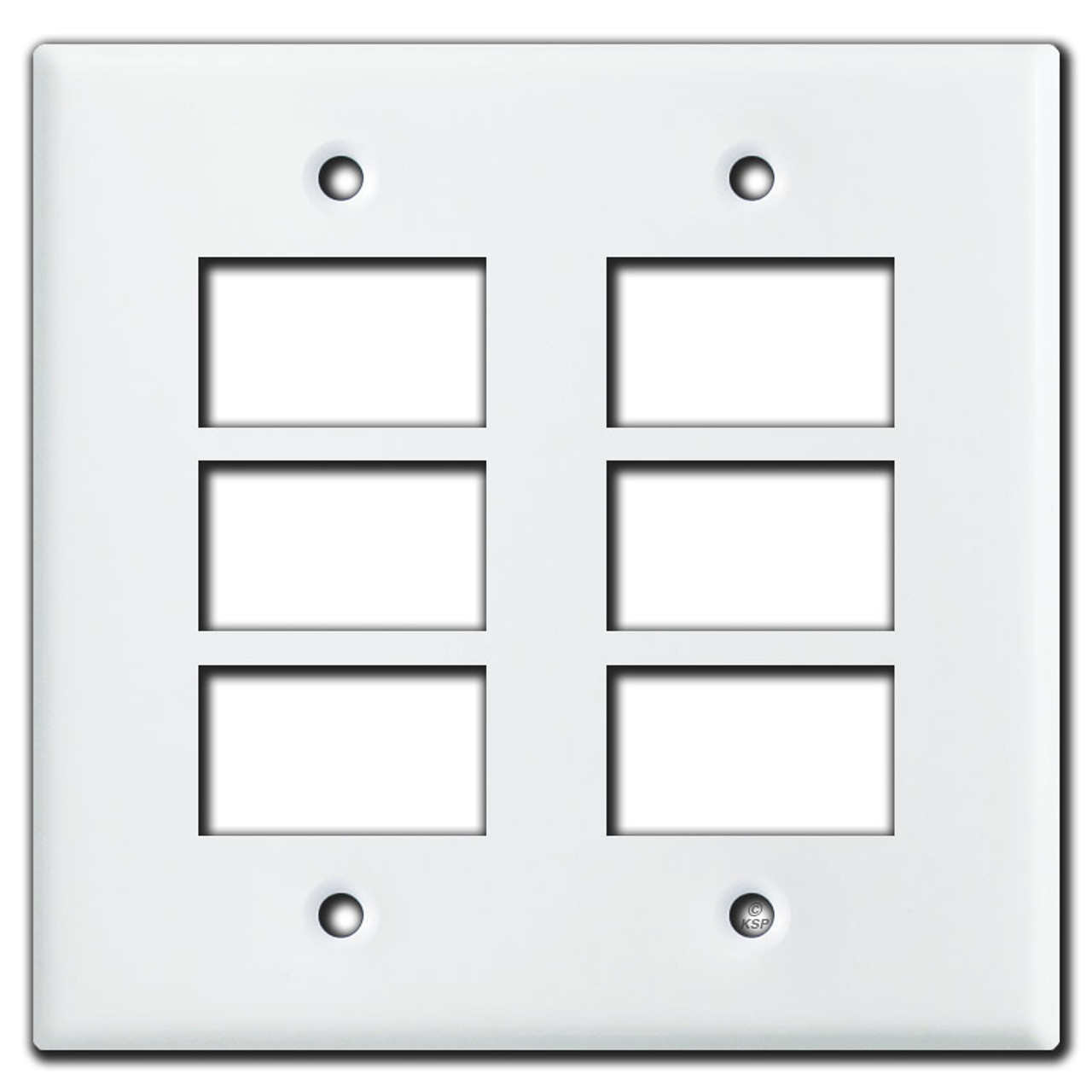 New Style Ge 2 Gang Low Voltage 6 Switch Plate Cover White
