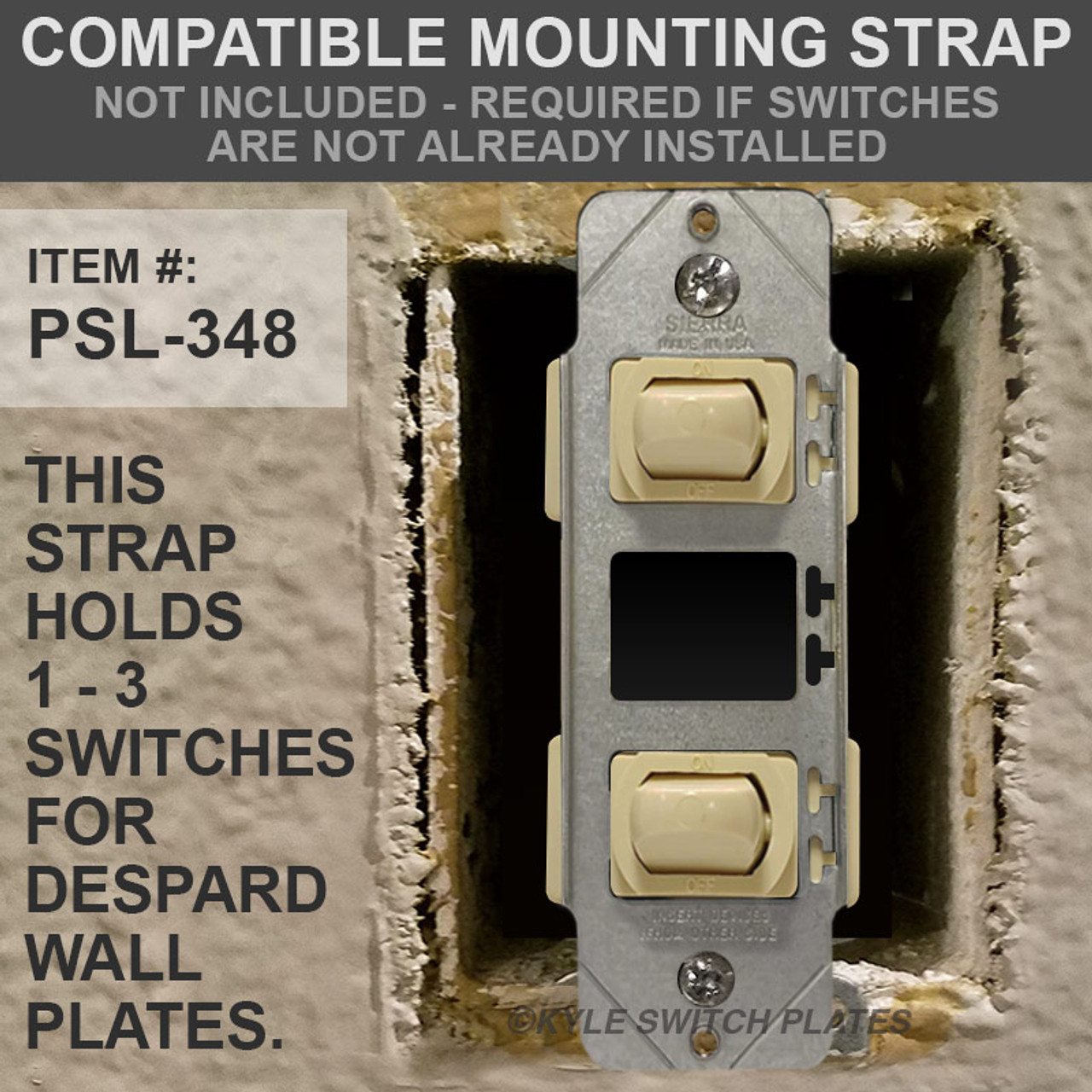 Oversized 2 Stacked Low Voltage Light Switch Plate Covers