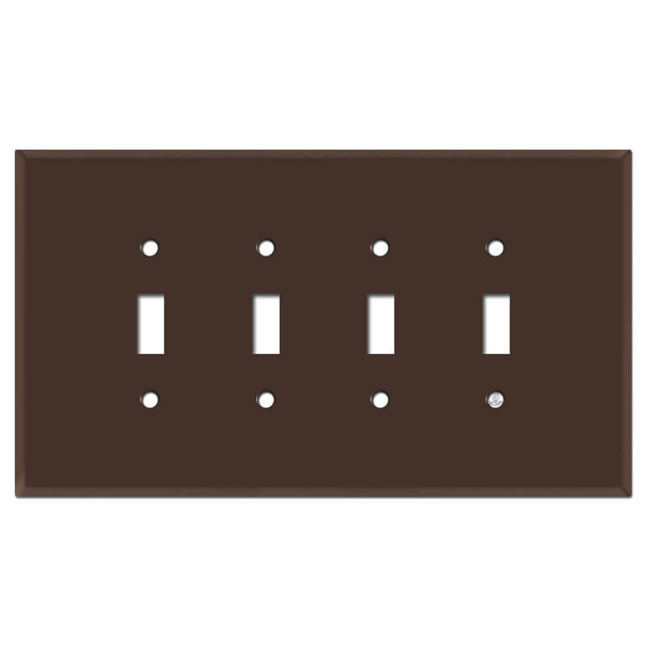 Oversized 4 Toggle Light Switch Cover Brown