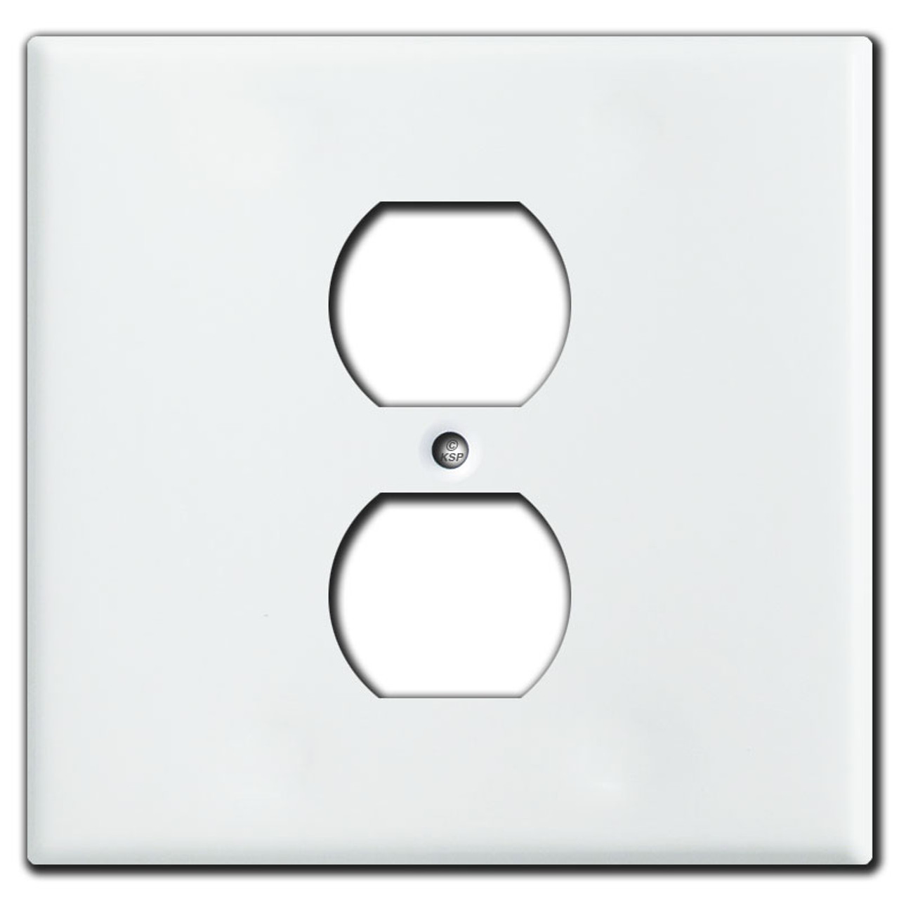 2 Gang 1 Centered Duplex Cover Plates White