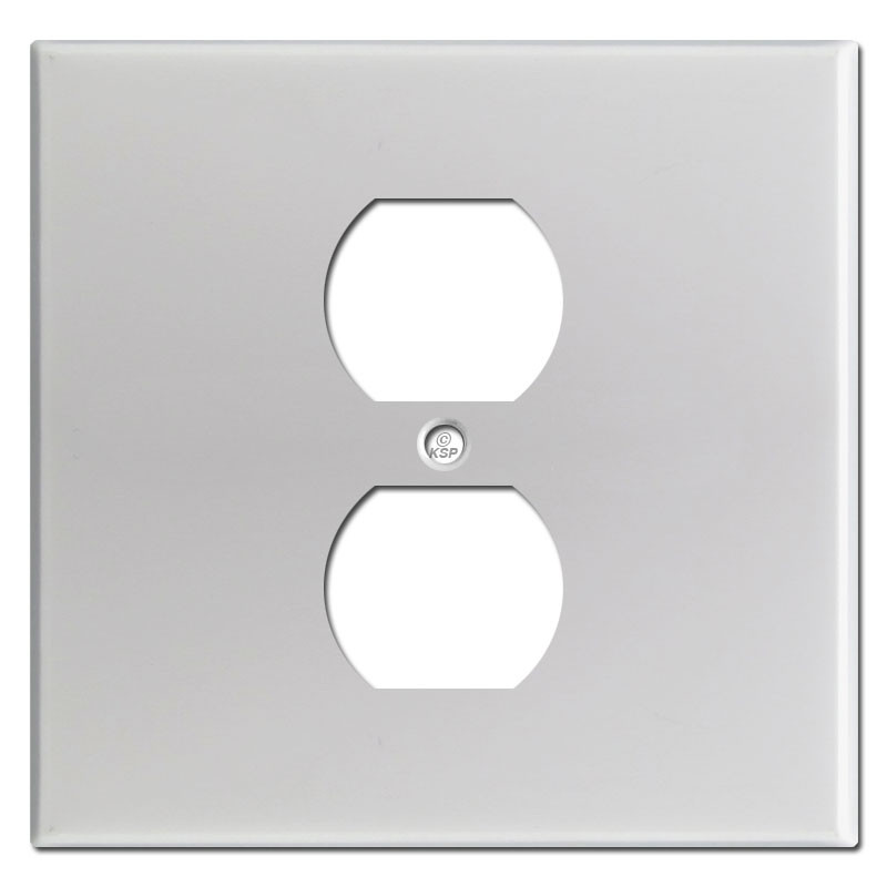 Wider Single Outlet Wall Plates - Brushed Aluminum