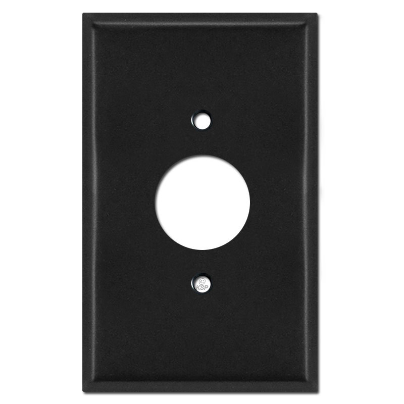 Jumbo 1 Power Outlet Wallplate - Black | Kyle Switch Plates
