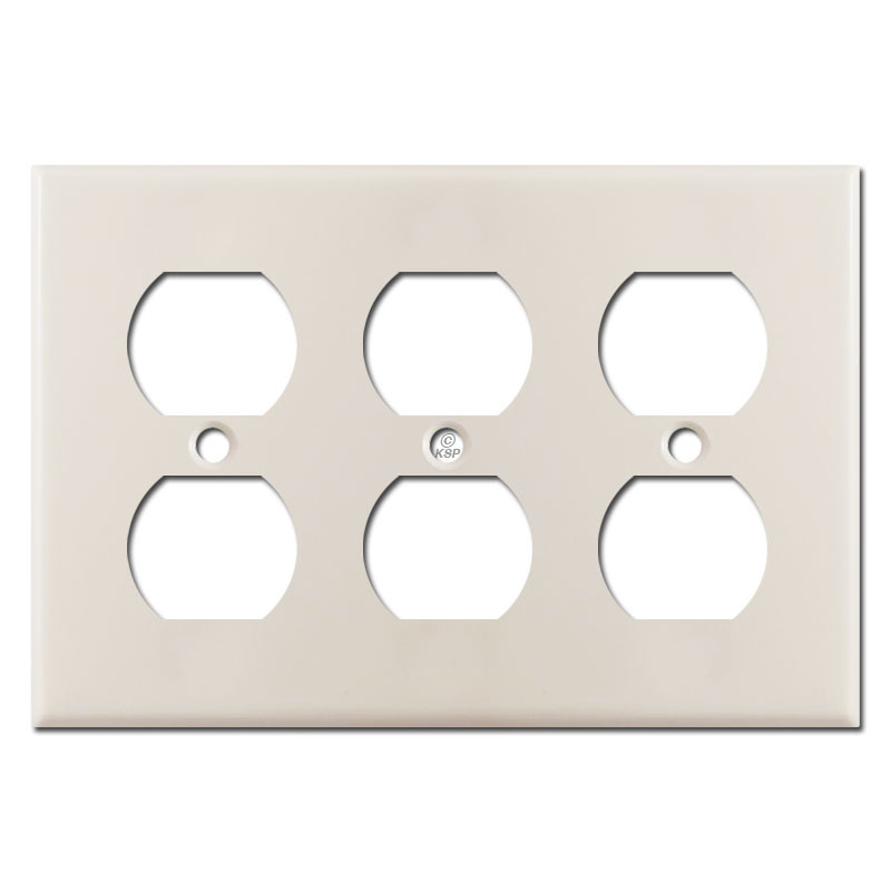 3 Duplex Outlet Plates - Light Almond | Kyle Switch Plates