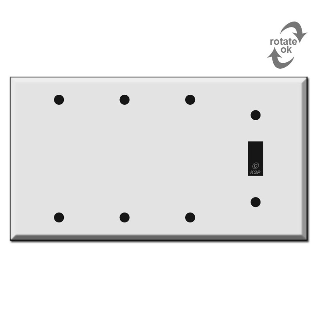 1 Toggle 3 Blank Switch Plates White Kyle Switch Plates
