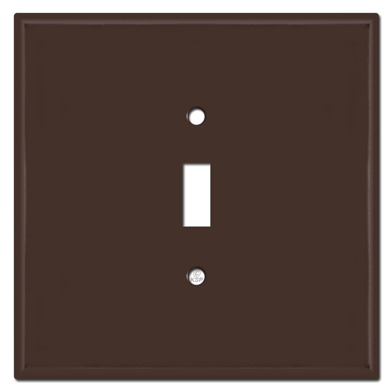 Oversized 2 Gang 1 Centered Toggle Switch Plates Brown