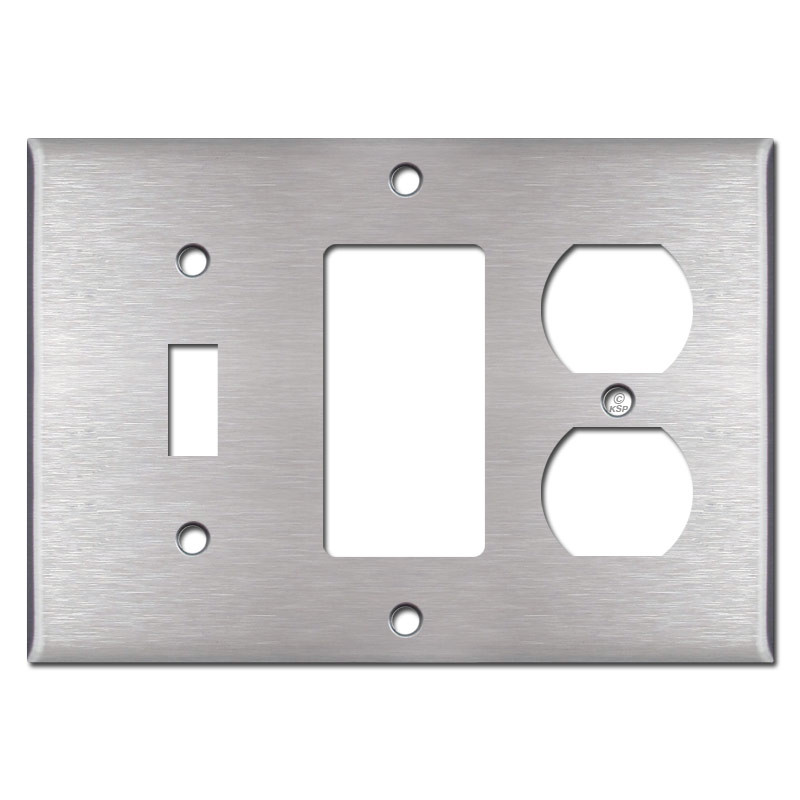 Steel decora duplex receptacle cover wall plate - associationapo