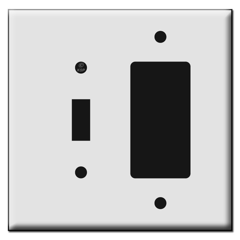 1 Toggle 1 Decora Rocker Plastic Mid Size Wall Switch Plates