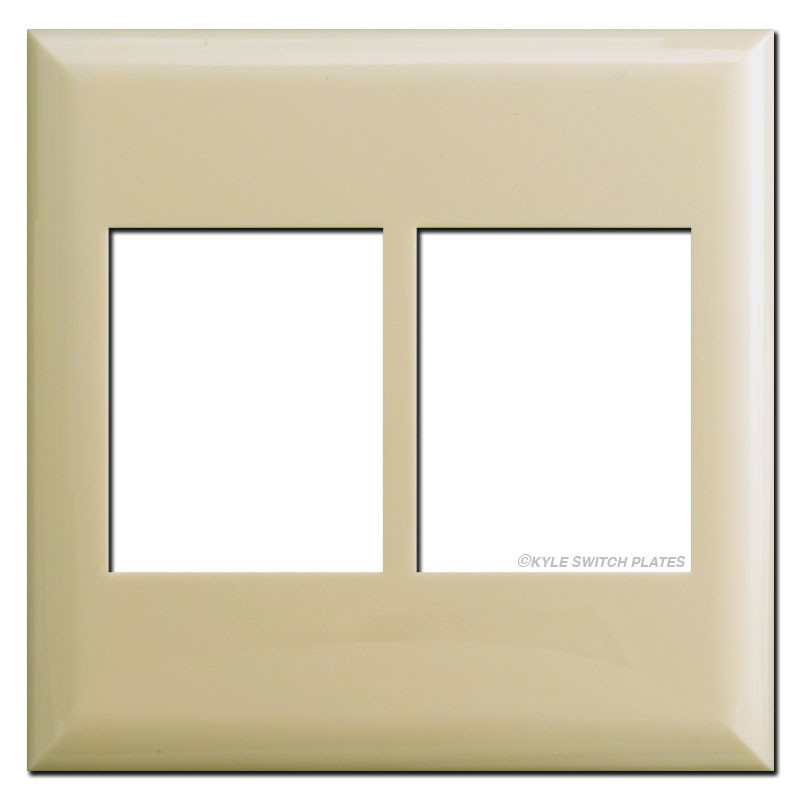 Touch Plate Classic Series 2 Gang Low Voltage Wall Plates - Ivory