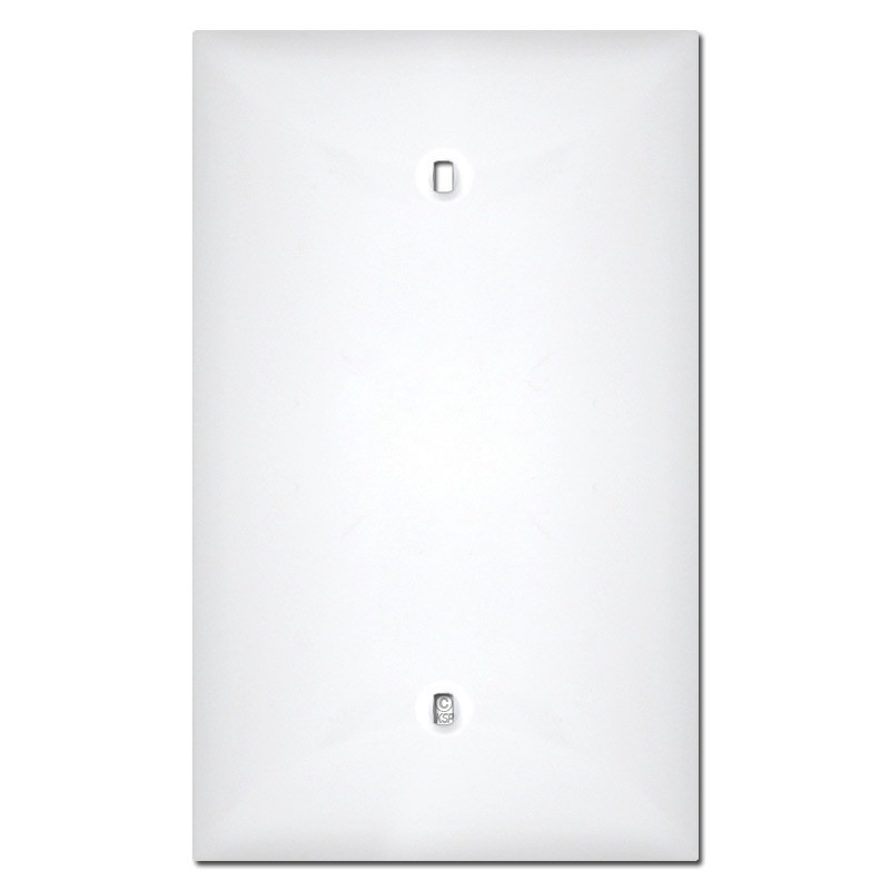 Midway 1 Gang Blank Plastic Wall Plate Covers - White