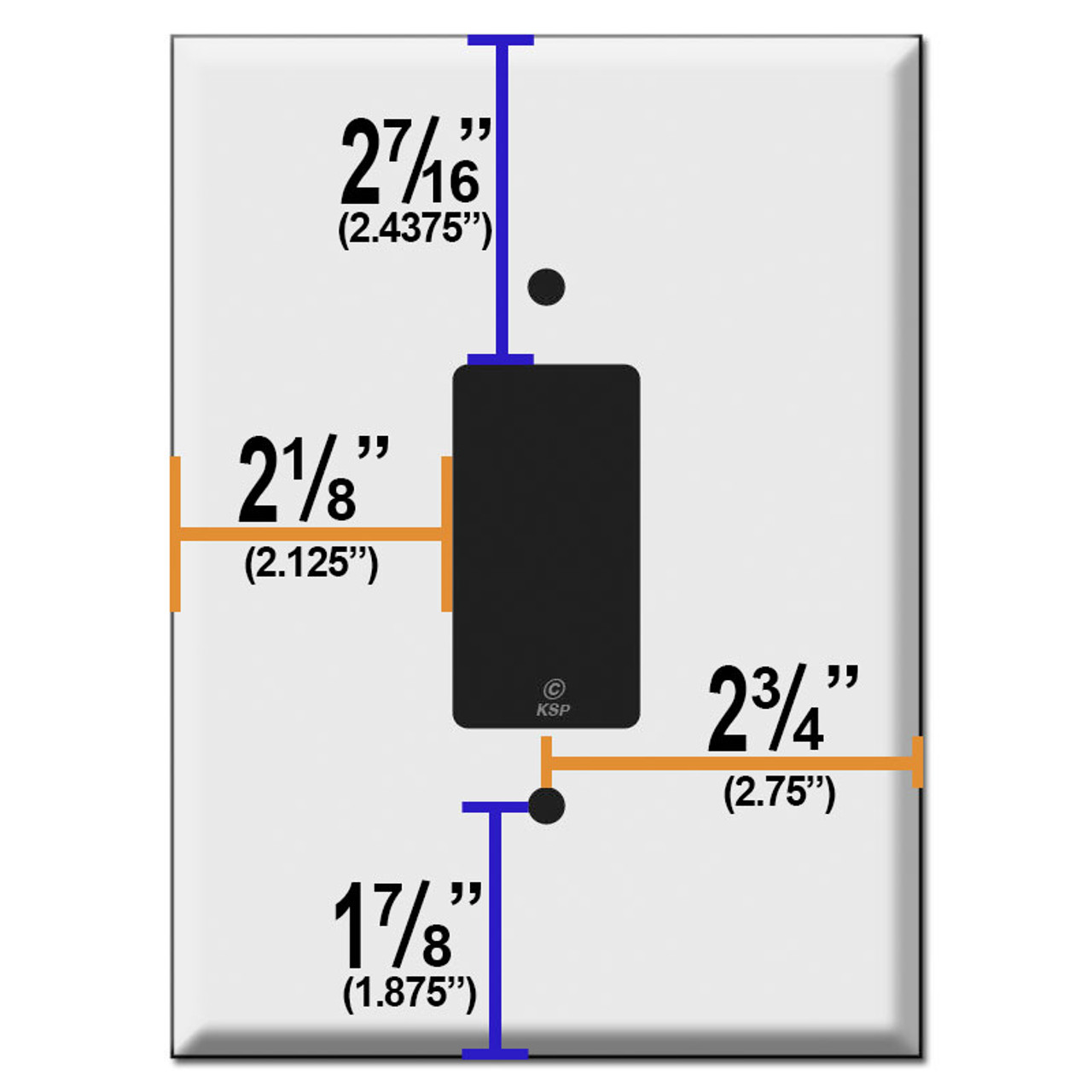 Ultra Large 75 Oversized Decora Rocker Switch Wall Plates Usa Made