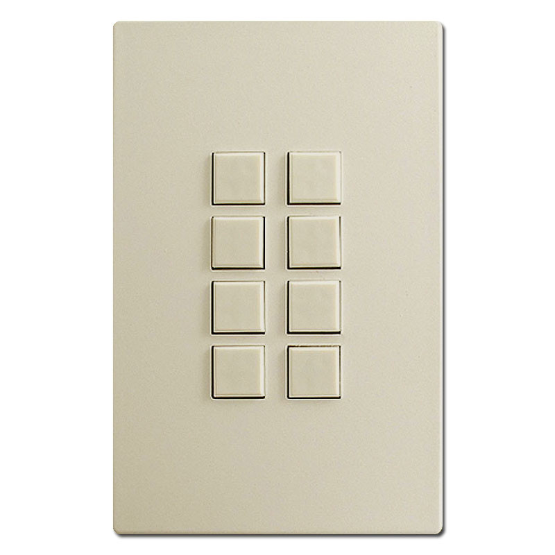 Touch Plate Switch 8 Button Low Voltage Mystique Control - Almond