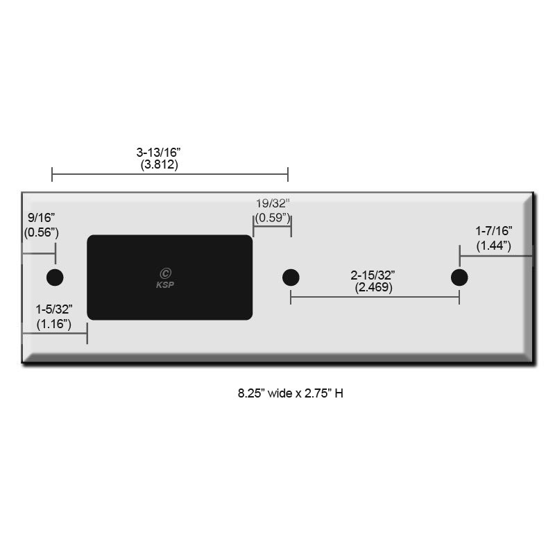 Sideways Long Tandem Blank + Decora Outlet Cover Switch Plates
