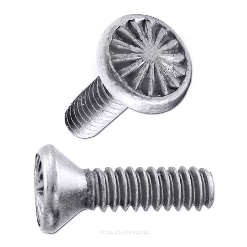 Decorative Rosette Head Wall Switch Plate Screws - Tamper Proof