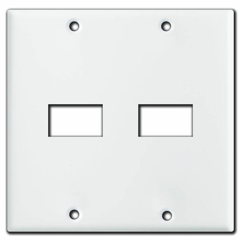 GE Vintage Style Low Voltage 2 Gang 2 Switch Wall Plate - White