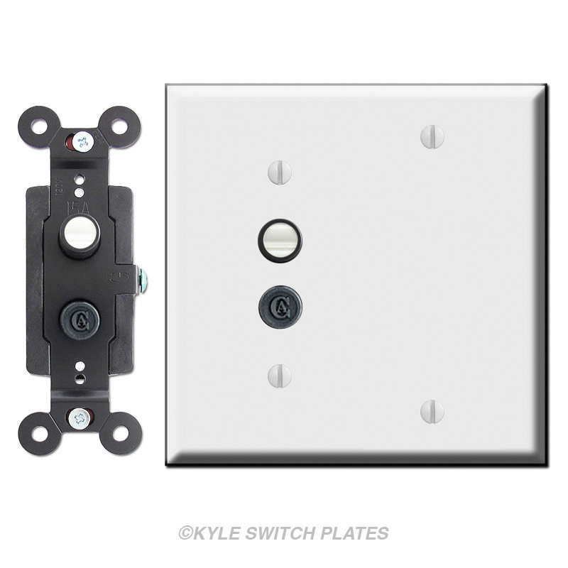 Push-Button Blank Wall Switchplate - White | Kyle Switch Plates