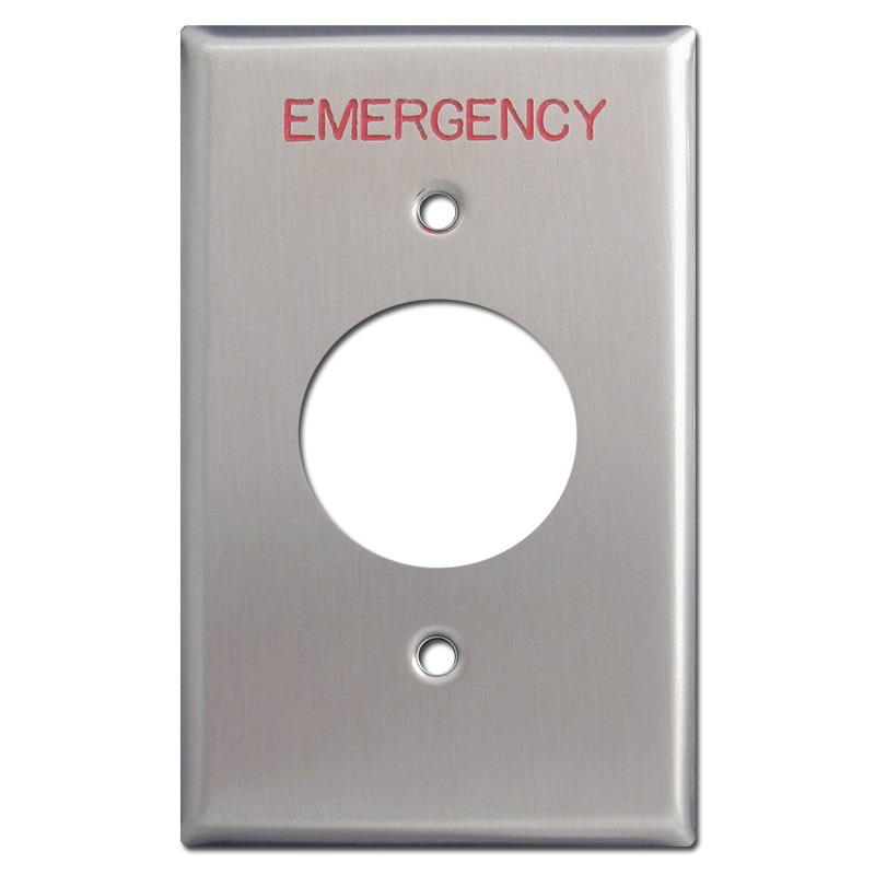 Emergency Critical Location Single Receptacle Cover Plate