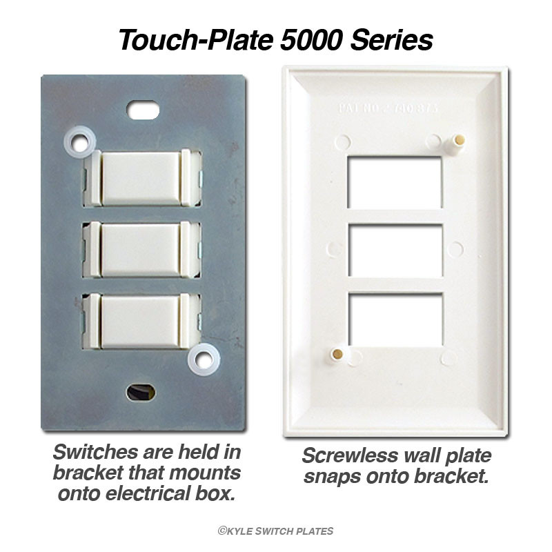Two Button Touch-Plate 5000 Series Low Voltage Switch Plate