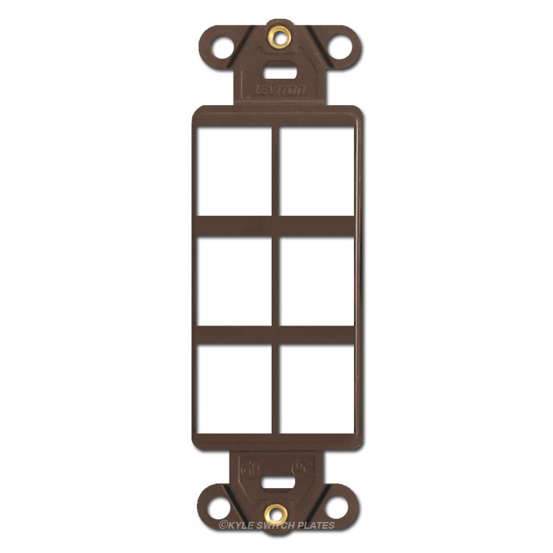 Modular 6-Port Communication Frame Leviton - Brown