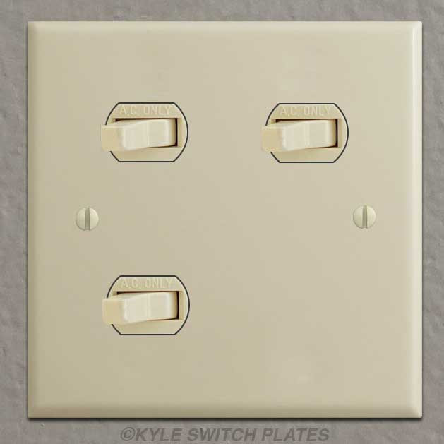 Nutone Scovill Light Exhaust Heat 3-Switch Despard Cover Plates