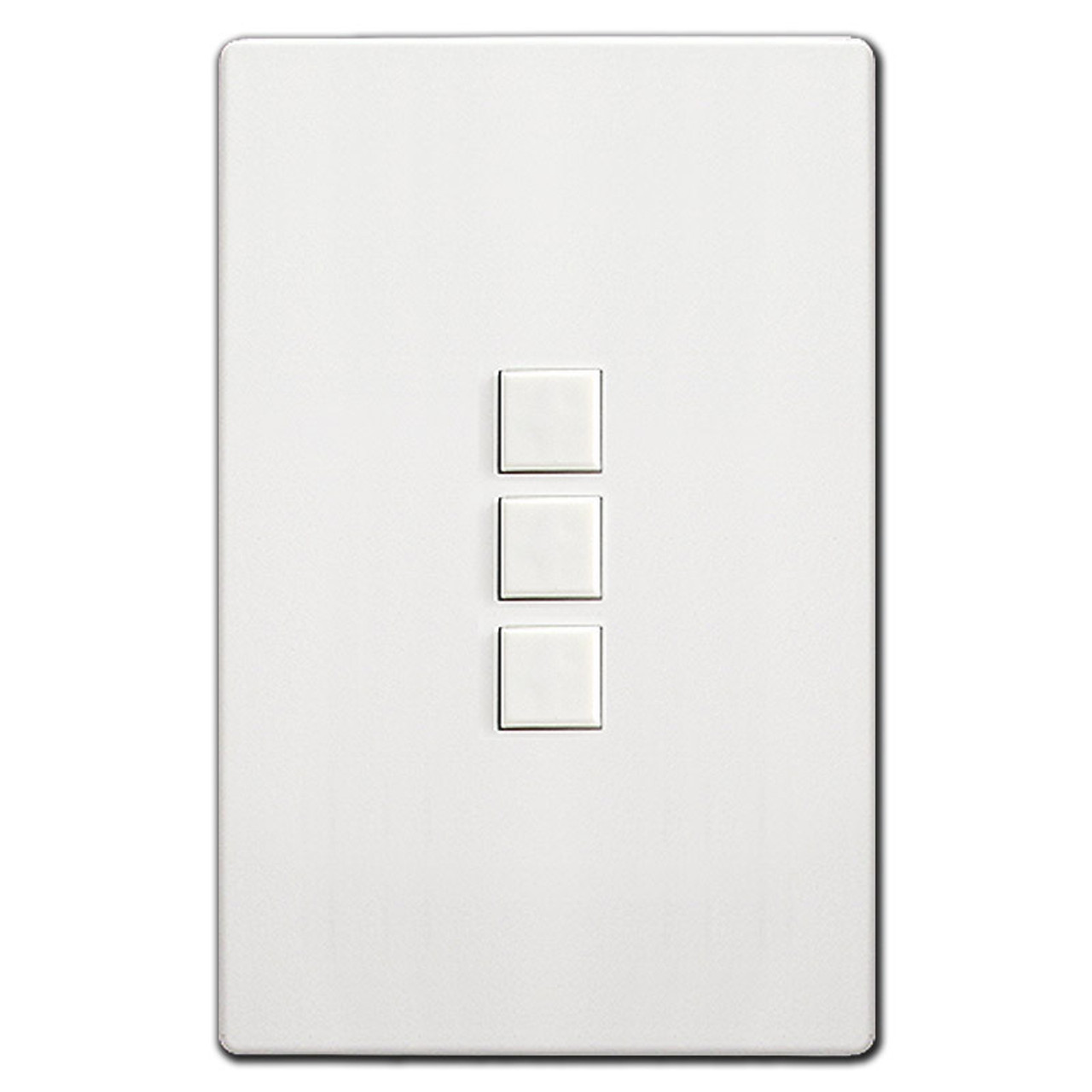 3 Switch Low Voltage Touchplate Mystique Controller White