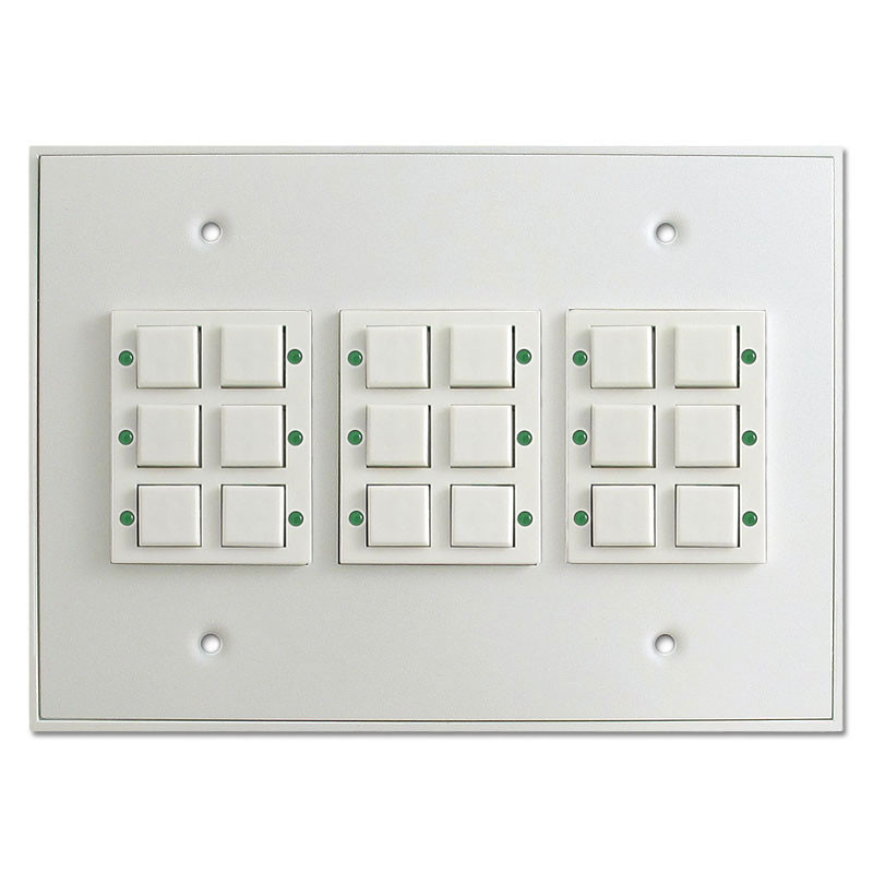 Touch Plate Classic 3 Gang Low Voltage Switch Plate - White