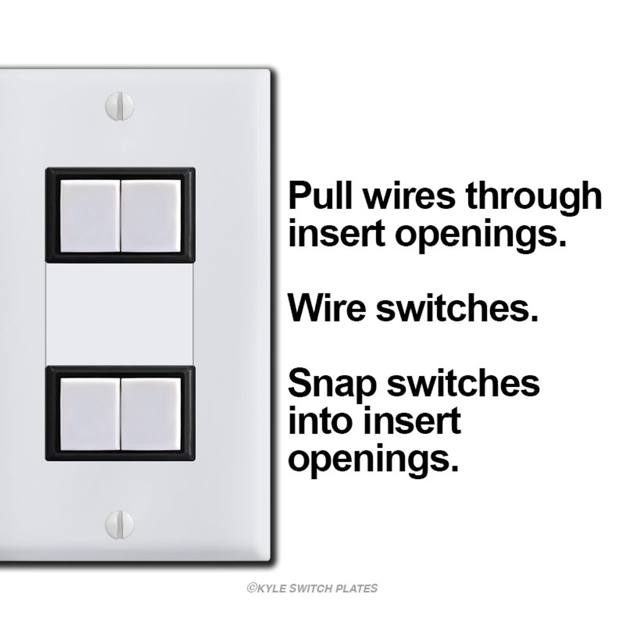 2 New Low Voltage Ge Switch Filler Insert For Rocker Wall Plates