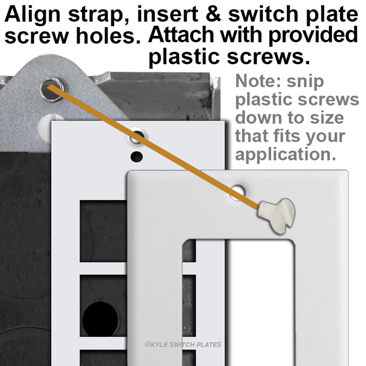 3 Low Voltage New Ge Switch Filler Insert For Decor Wall Plates