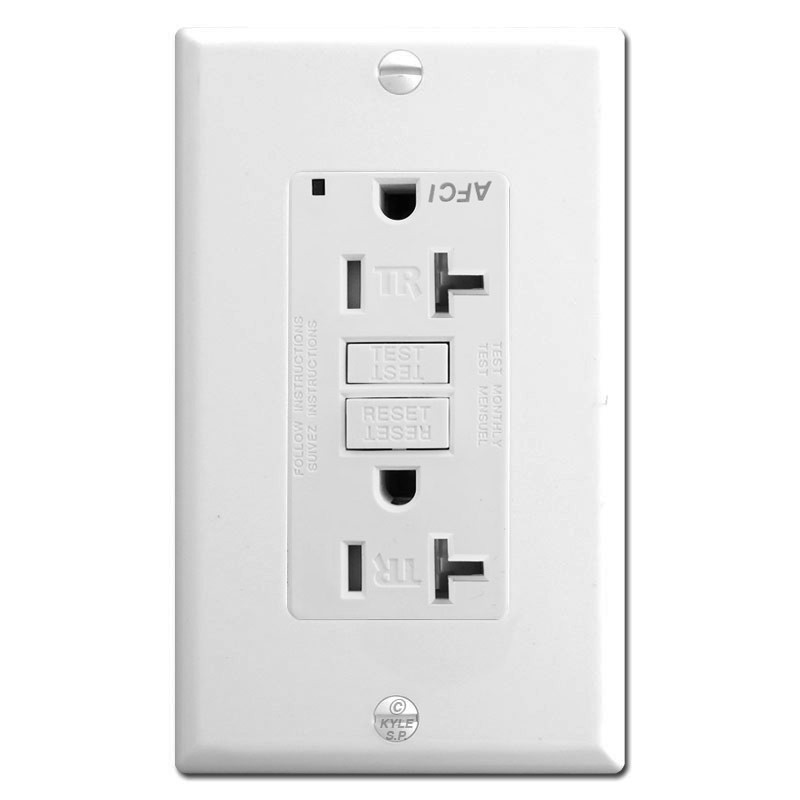 Leviton Arc Fault Outlet 20A Tamper Resistant Decora - White