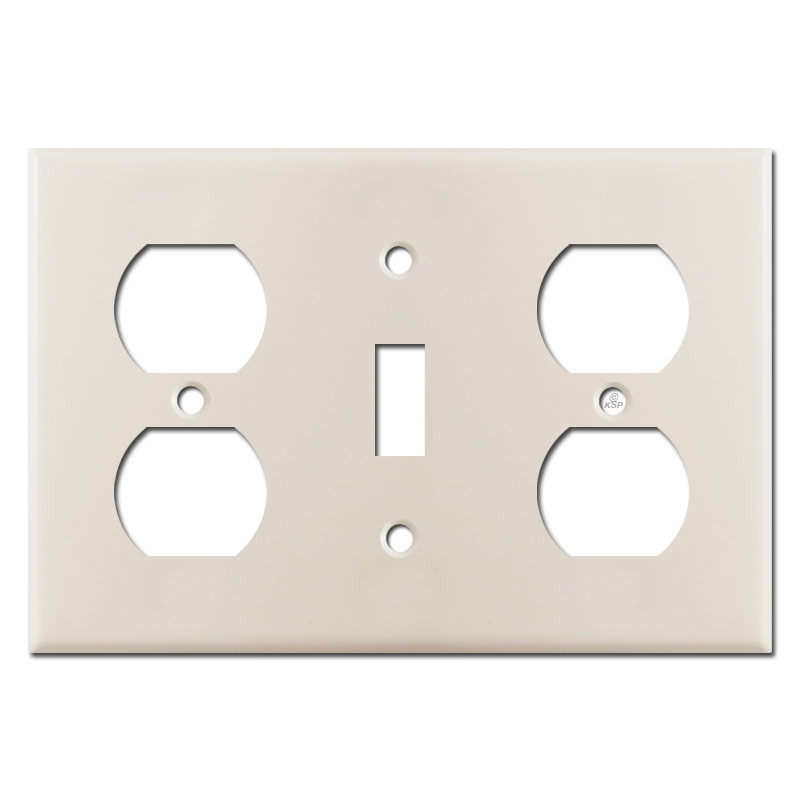 Outlet Toggle Outlet Cover Plate - Light Almond | Kyle Switch Plates