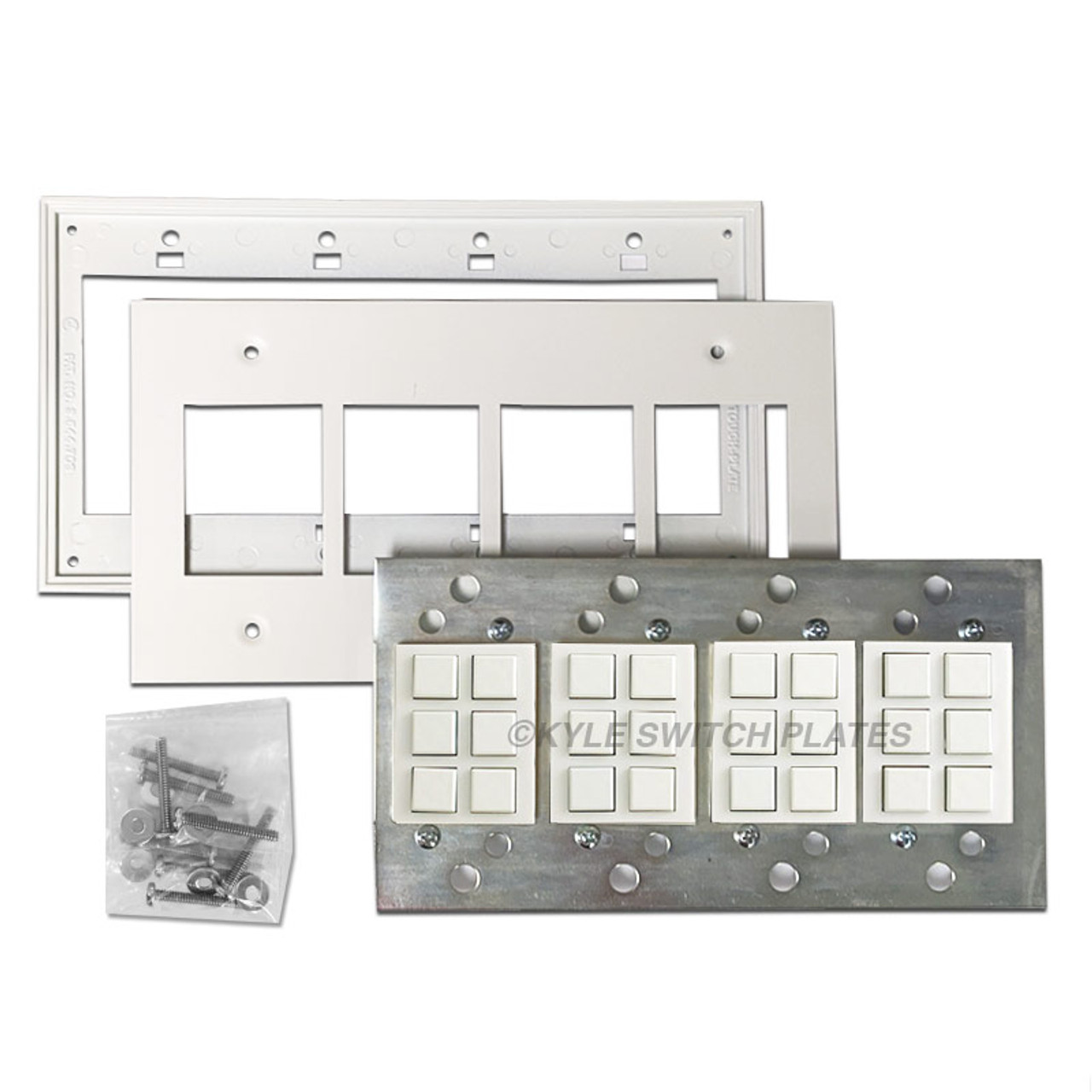 Touch Plate Classic 24 Button Low Voltage Light Switch White