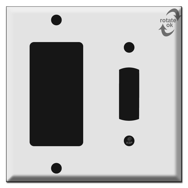 Combo Older Wide Toggle Switch and Decor Cover Plates - White | Kyle
