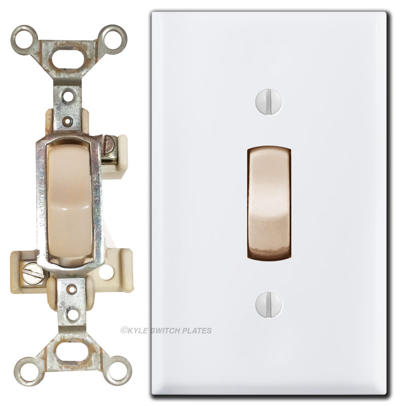 Combo Older Wide Toggle Switch and Decor Cover Plates - White | Kyle