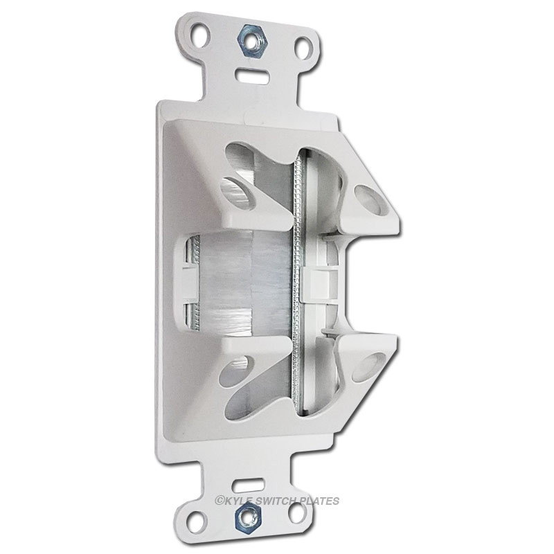 Pass Through Cable Access Strap Brush Insert to Hide Cords