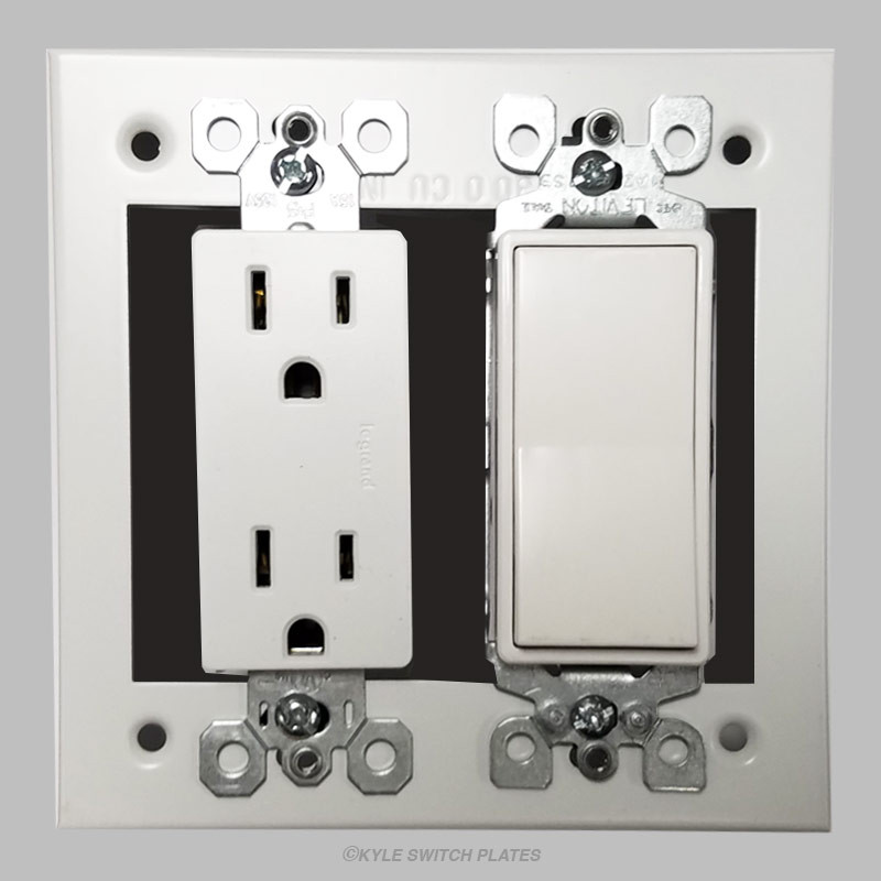 Switch & Outlet Deep Electrical Box Ring 2-Gang 1.375''