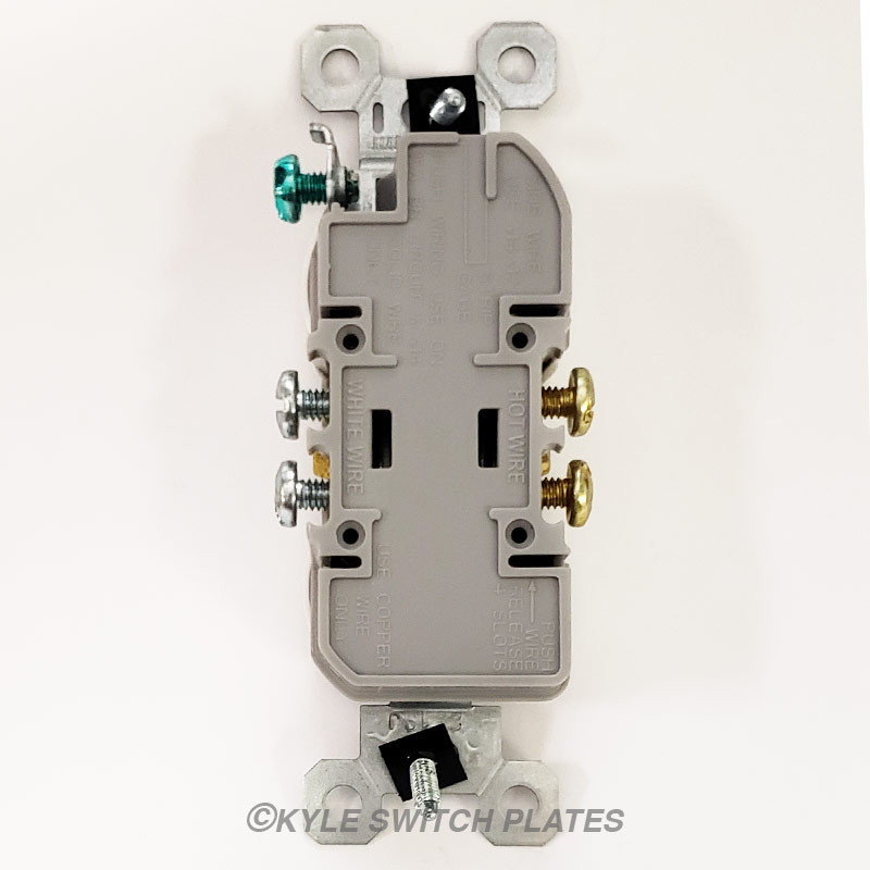 White Tamper Proof 15A Receptacle Outlet | Kyle Switch Plates
