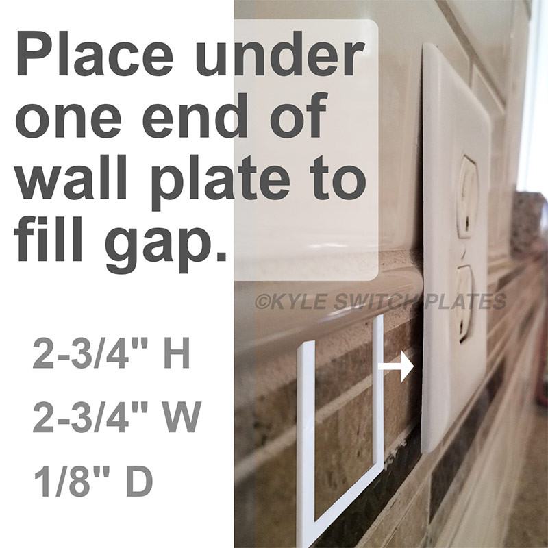 Half Gap Depth Ring Wall Plate Extender Gasket | Kyle Switch Plates