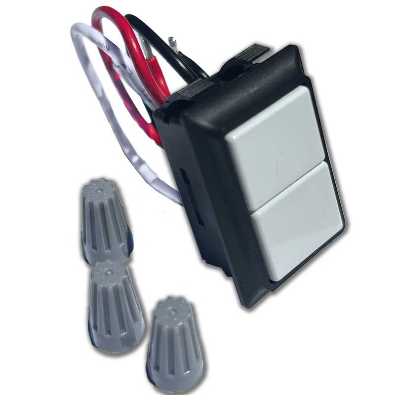New Style GE 2 Gang Low Voltage 4 Switch Cover Replacement Set - White