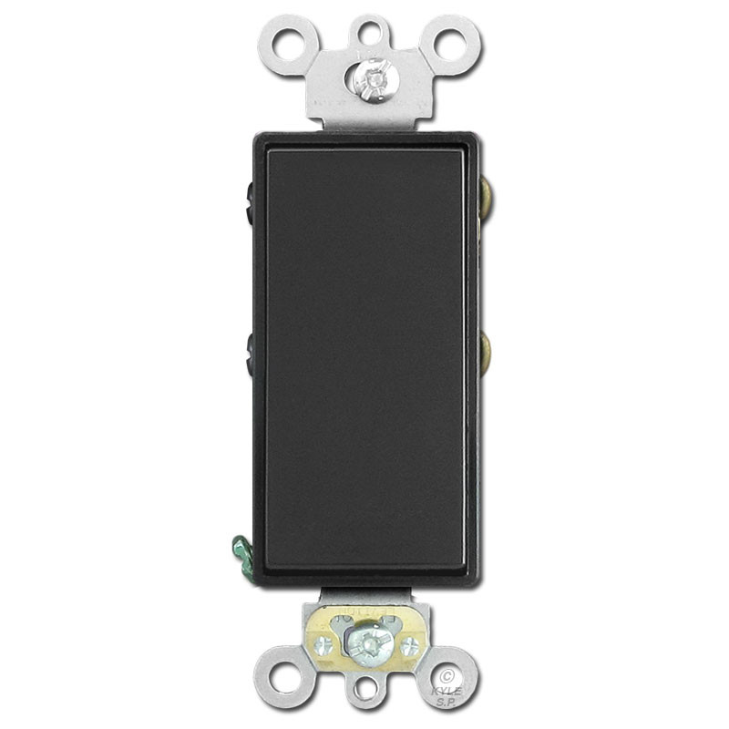 4-Way 20A Decora Rocker AC Quiet Switch Leviton - Black