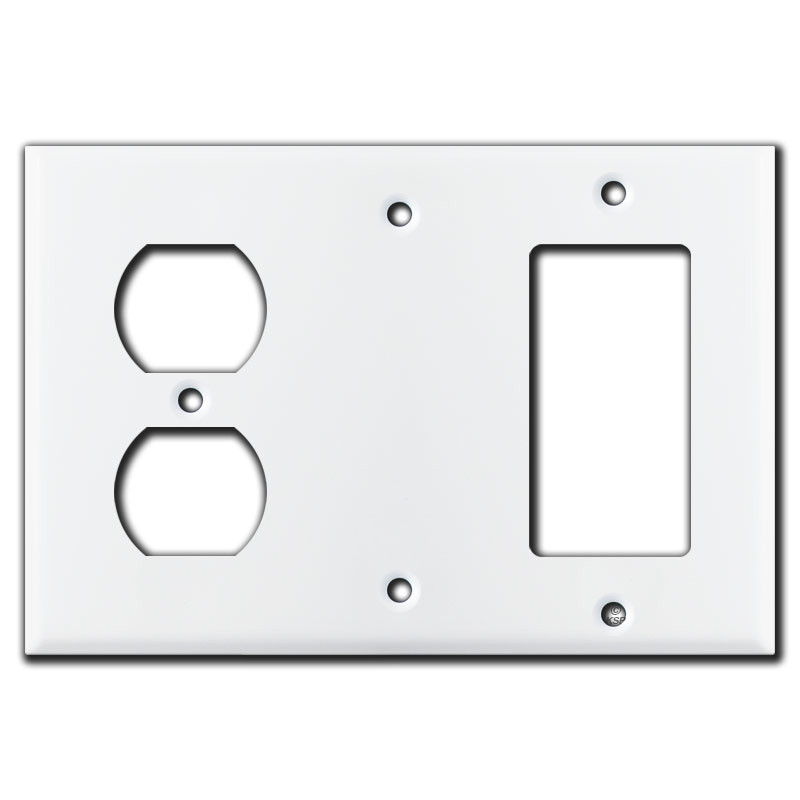 Decora Blank Receptacle Switch Cover - White