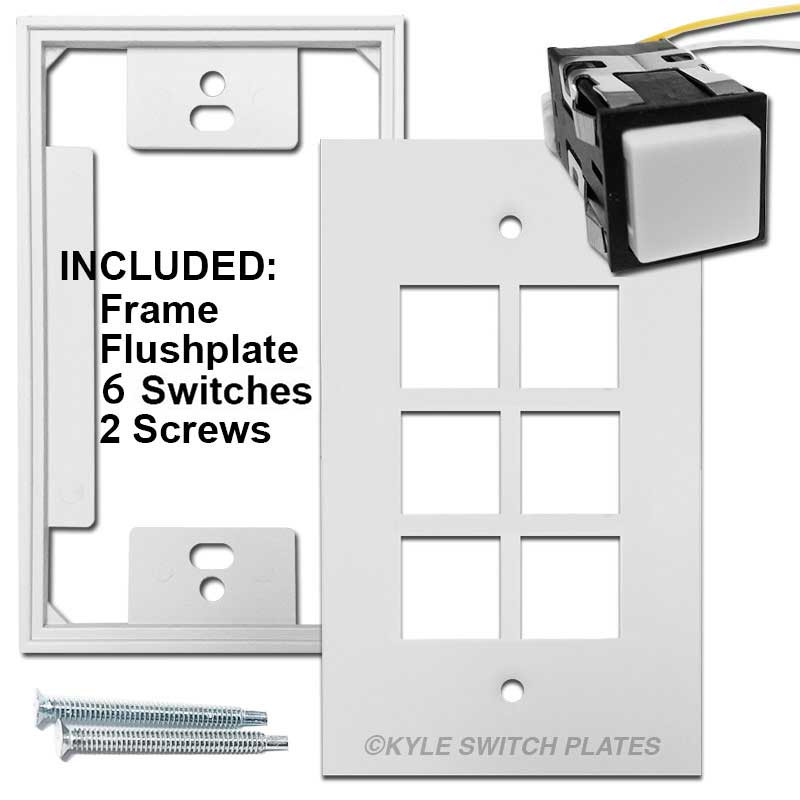 Touch-Plate Industrial Low Voltage Momentary 6 Switch Plate Unit