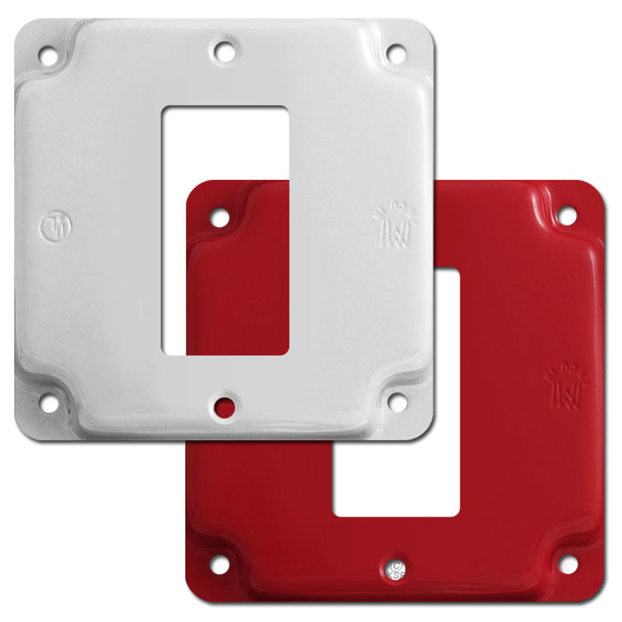 Centered Decora Switch Utility Box Cover Plate Corner Screws